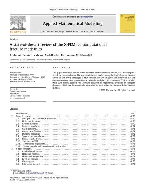 An In Depth Review Of The State Of The Art In Extended Finite Element
