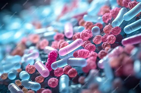 Premium Photo Probiotics Bacteria Biology Microorganisms Under Microscope