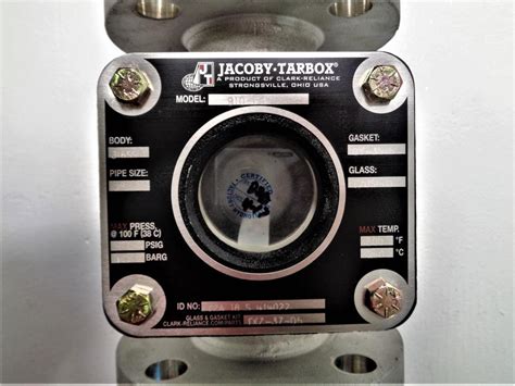 Jacoby Tarbox 2 Flanged Sight Glass Valve Stainless 910 Fa