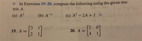 solved in exercises 19 20 compute the following using the