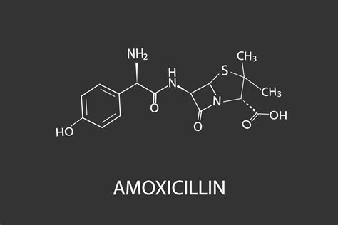 Amoxicillin Molecular Skeletal Chemical Formula 41454664 Vector Art At Vecteezy