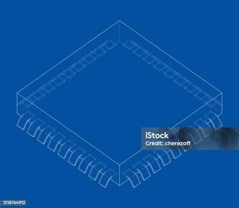 3d 마이크로 칩 3d의 벡터 렌더링 반도체에 대한 스톡 벡터 아트 및 기타 이미지 반도체 와이어 프레임 모델 0명