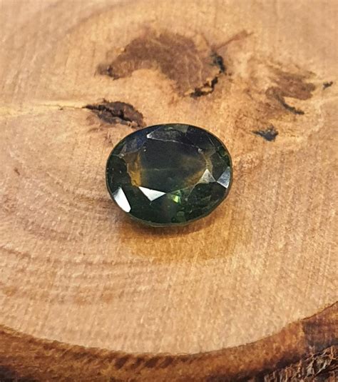 Teal Green Sapphire From Ceylon Sri Lanka 0960 Carats 💯 Percent