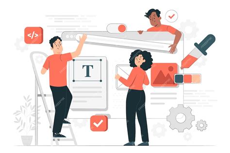 Ui Ux 디자인 컨셉 일러스트레이션 무료 벡터