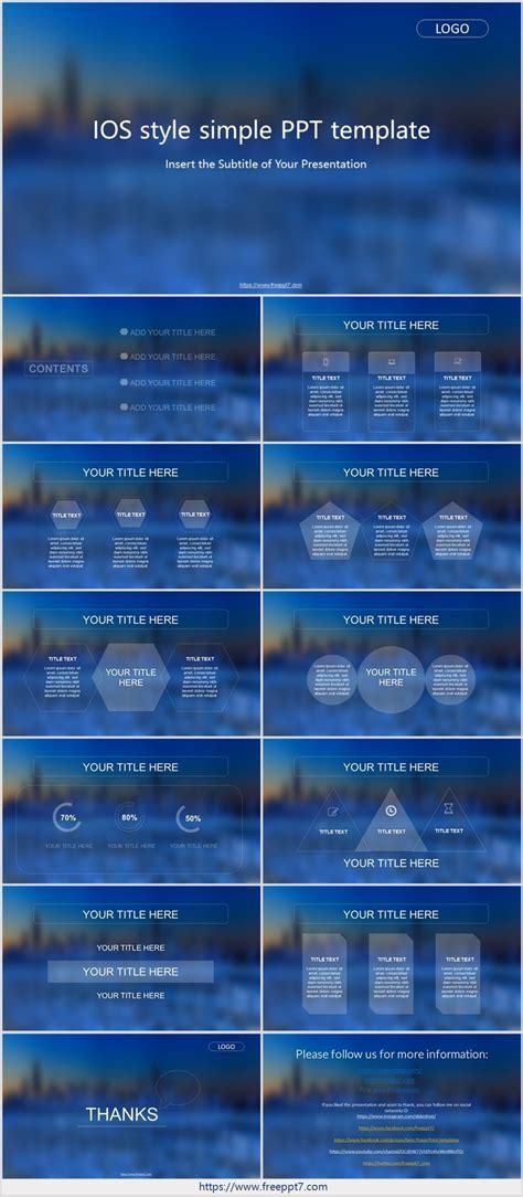 Ios Style Simple Powerpoint Templates