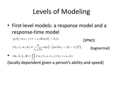 Ppt A Hierarchical Framework For Modeling Speed And Accuracy On Test