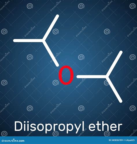 Diisopropyl Ether Molecule Structural Chemical Formula Molecule Model Vector Cartoondealer