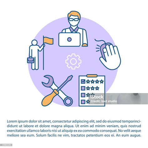 소프트웨어 테스트 역할 문서 페이지 벡터 템플릿입니다 평가 it 분석가 개발 브로셔 잡지 선형 아이콘소책자 디자인 요소 인쇄