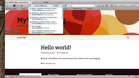 How To Setup A Wordpress Local Server With Mamps Part 5 Youtube