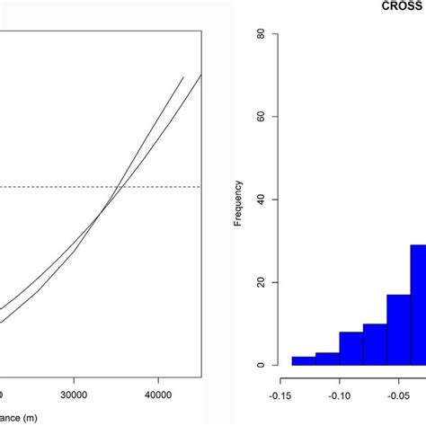 Semivariogram And Cross Validation Histogram On Kriging 299 Data