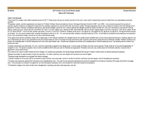 2017 Crop Cost And Return Guide Center For Commercial Agriculture