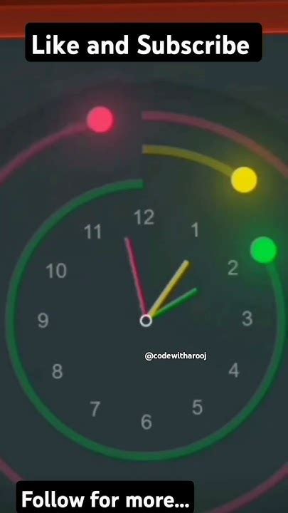 Amazing Analoge Clock Htmlcssjavascript Cssanimationtutorial
