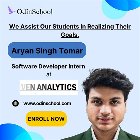 odinschool on linkedin congrats to aryan singh tomar for landing a