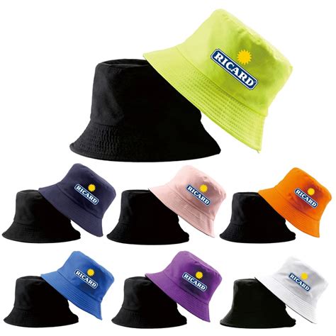 코튼 밥 리카드 리버시블 버킷 모자 한쪽 프린트 야외 낚시 파나마 모자 여름 가을 Aliexpress