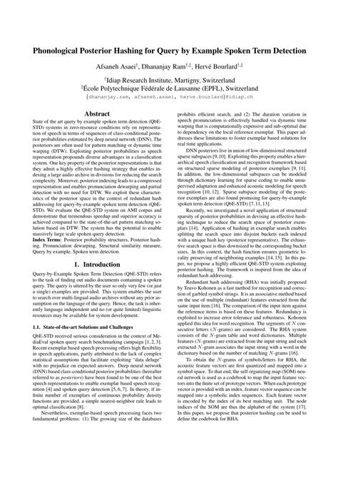 pdf phonological posterior hashing for query by example spoken term