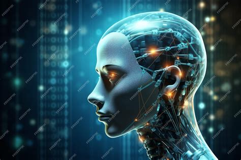 premium ai image 3d rendering technology robotics data analytics or