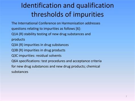 Basics Of Impurity Profiling Pptx Chemistry Science