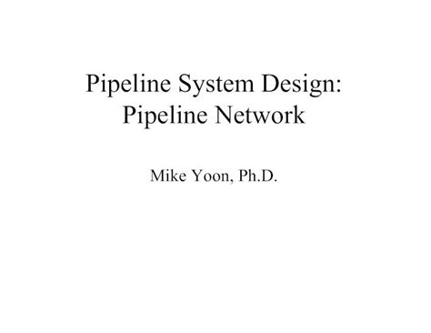 Pdf Pipeline System Design Dokumentips