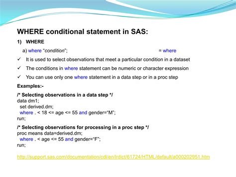 Conditional Statements In Sas PPT
