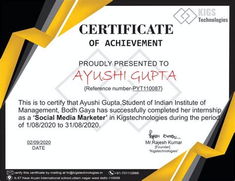 Ayushi Gupta On Linkedin Kigstechnologies Internship