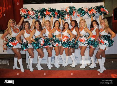 Miami Dolphins Cheerleaders Miami Dolphins Banque Dimage Et Photos Alamy