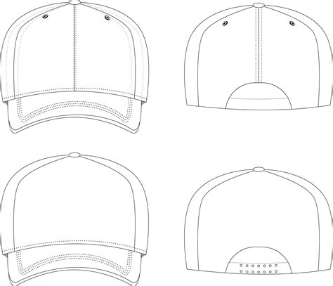 야구 모자 모형 프리미엄 벡터