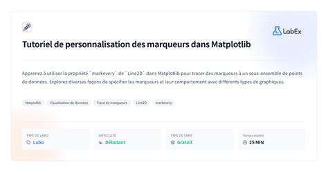 Tracé De Marqueurs Matplotlib Tutoriel De Visualisation De Données