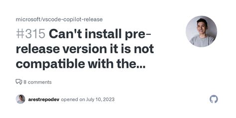 Can T Install Pre Release Version It Is Not Compatible With The Current Version Of Visual Studio