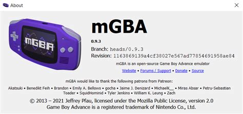 Source Link In About Page S Issue Mgba Emu Mgba GitHub