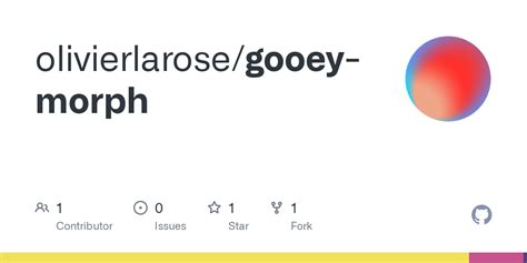 Github Olivierlarosegooey Morph