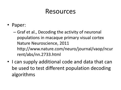 ppt evaluating which classifiers work best for decoding neural data