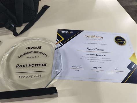 Ravi Parmar On Linkedin Award Developer Achievement Teamwork