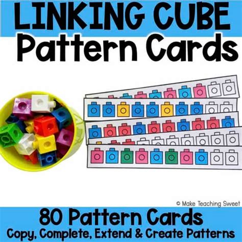 Pattern Cards For Linking Cubes Ab Abb Aab Aabb And Abc Patterns Pattern Cards For Linking Cubes Ab Abb Aab Aabb And Abc Patterns