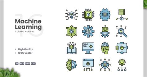 Machine Learning Color Icons Icons Ft Icon And Learning Envato