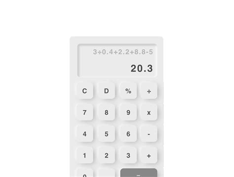 Neomorphic Calculator By Dhanika Amarasekera On Dribbble