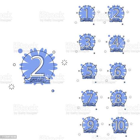 Collection Of Number Days Left Countdown Template For Promotion Sale