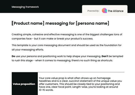 Product Messaging Framework Free PDF Download