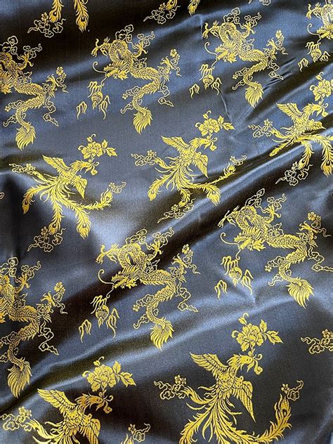 2 Colors Chinese Vintage Retro Traditional Dragon Phoenix Silk Etsy