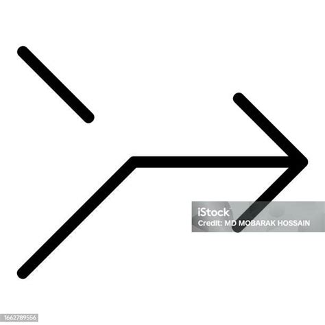 오른쪽 벡터 아이콘 직계 스타일 아이콘 화살표 갈매기 모양 및 방향 아이콘 컬렉션에서 흰색 배경에 격리 병합 가리키기에 대한 스톡 벡터 아트 및 기타 이미지 Istock