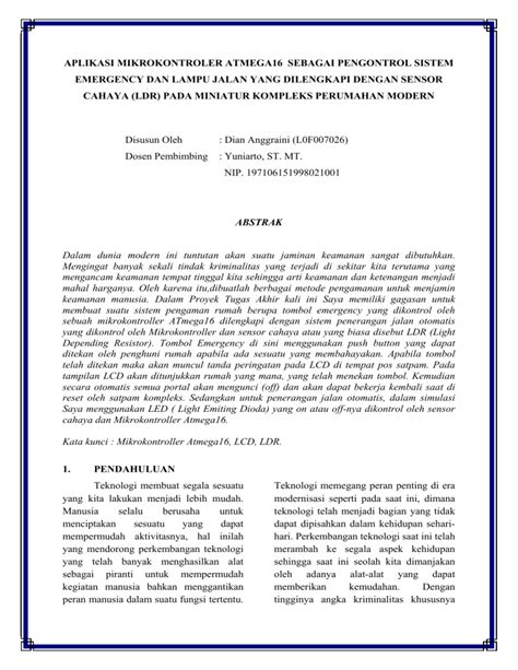 Aplikasi Mikrokontroler Atmega16 Sebagai