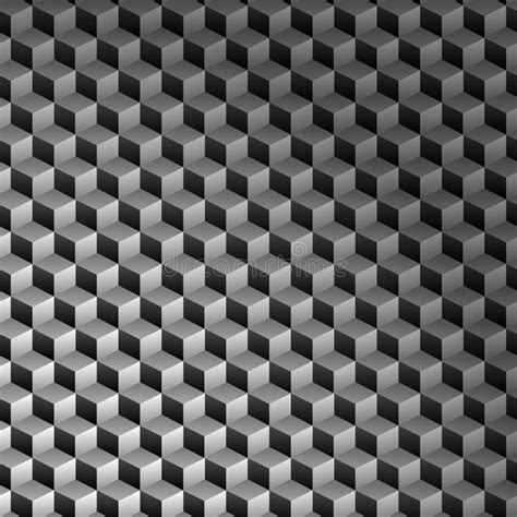 Abstract Boxes 3d Seamless Pattern Background Stock Illustration
