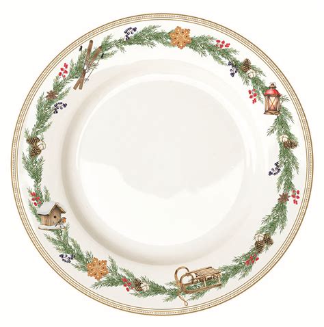 Plato Llano Porcelana 265 Cm White Forest Las Flores De Rita