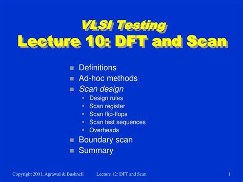 Ppt Vlsi Testing Lecture 10 Dft And Scan Powerpoint Presentation