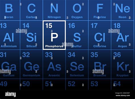 Phosphorus Element On The Periodic Table Chemical Element With Symbol
