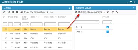 multistore sharing combination groups prestashop