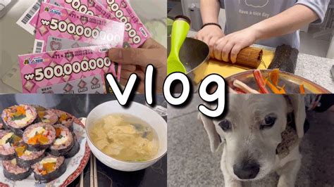 Vlog 김밥 광인의 김밥먹는 일주일 약간의 요리 브이로그 스피또 당첨⁉️ 나의 6월목표 취준생 브이로그