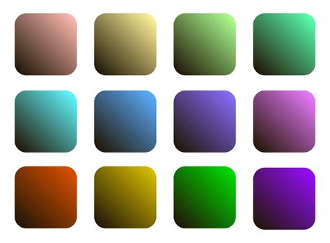 Colorful Brown Oil Color Shade Linear Gradient Palette Swatches Web Kit