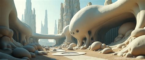 Utopian Futuristic Urban Environments Stable Diffusion Online
