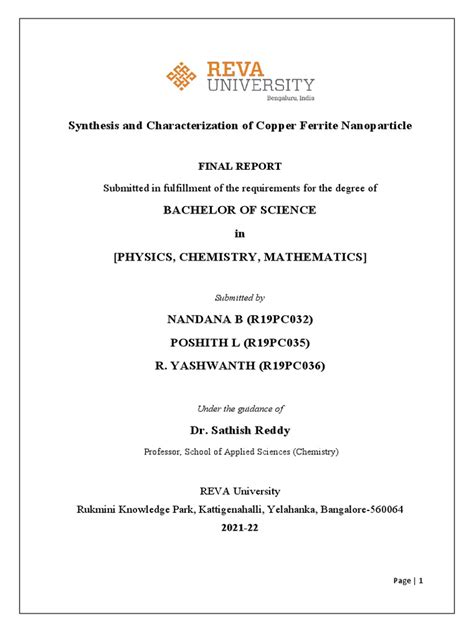 Synthesis Of Copper Ferrite Nano Particles Pdf Infrared