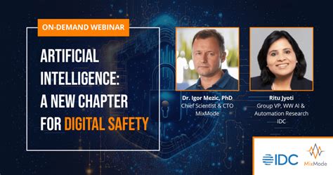 Webinar Idc Artificial Intelligence And A New Chapter For Digital Safety
